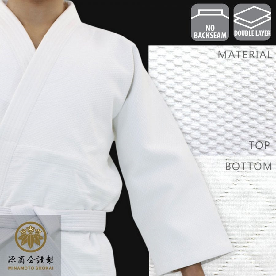 Double Layered Gi + #11000 Traditional Black Cotton Aikido Hakama Set ...